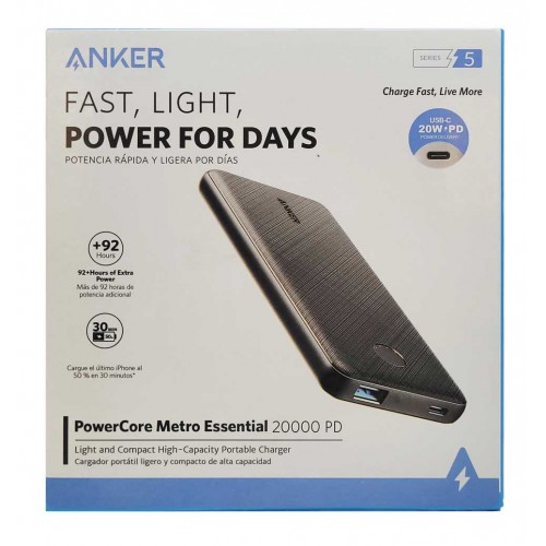 مشخصات،قیمت و خرید پاوربانک 20000 میلی آمپر فست شارژ 20 وات ANKER مدل ...