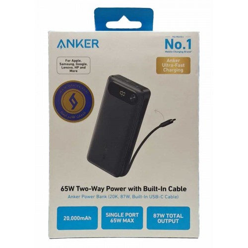 مشخصات، قیمت و خرید پاوربانک 20000 میلی آمپر 87 وات ANKER مدل A1383H11 ...