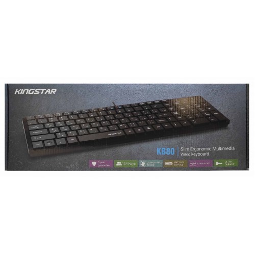 مشخصات,قیمت و خرید کیبورد باسیم KINGSTAR مدل KB80 | سیپاس