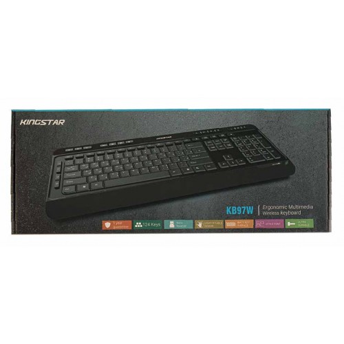 مشخصات,قیمت و خرید کیبورد بی سیم KINGSTAR مدل KB97W | سیپاس