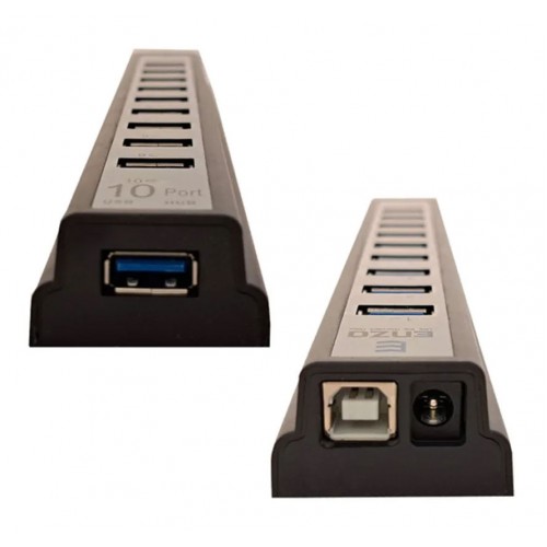 مشخصات، قیمت و خرید هاب کلیددار 10 پورت ENZO مدل UH-10A دارای پورت آداپتور و پرینتر | سیپاس