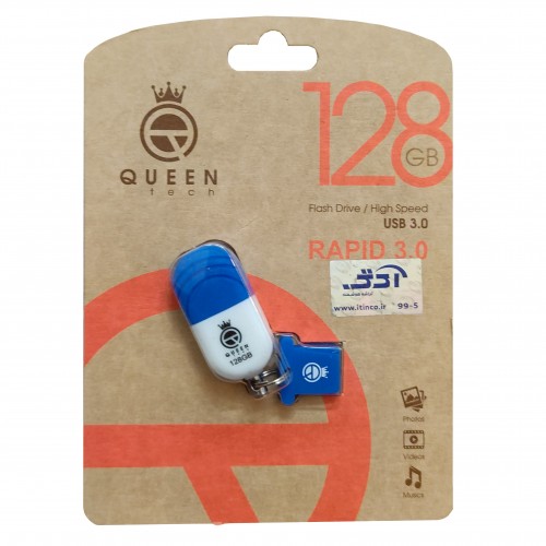 مشخصات، قیمت و خرید فلش مموری QUEEN TECK مدل RAPID USB3.0 ظرفیت 128گیگابایت|سیپاس
