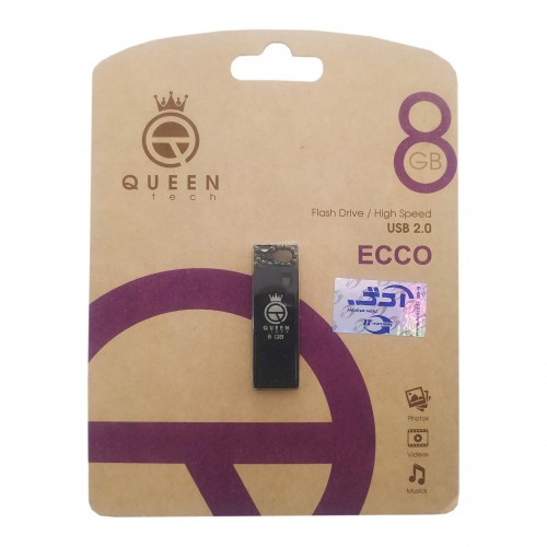 مشخصات، قیمت و خرید فلش مموری QUEEN TECK مدل ECCO ظرفیت 8 گیگابایت |سیپاس