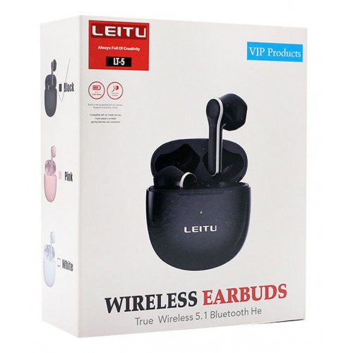 مشخصات,قیمت و خرید هندزفری بلوتوثی دو گوش LEITU مدل LT-5 |سیپاس