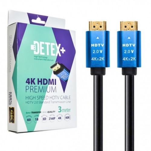مشخصات,قیمت و خرید کابل 4K HDMI مدل 3 متری DETEX |سیپاس