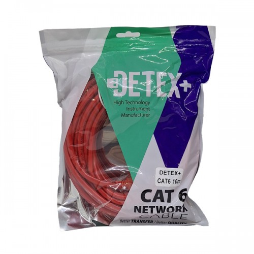 مشخصات، قیمت و خرید کابل شبکه DETEX CAT6 طول 10 متر | سیپاس