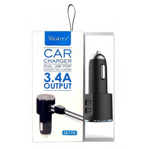 شارژر فندکی فست شارژ VERITY مدل CQ 1112