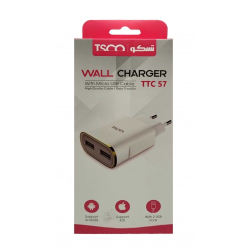 مشخصات ,قیمت و شارژر TSCO مدل TTC 57 به همراه کابل MICRO | سیپاس
