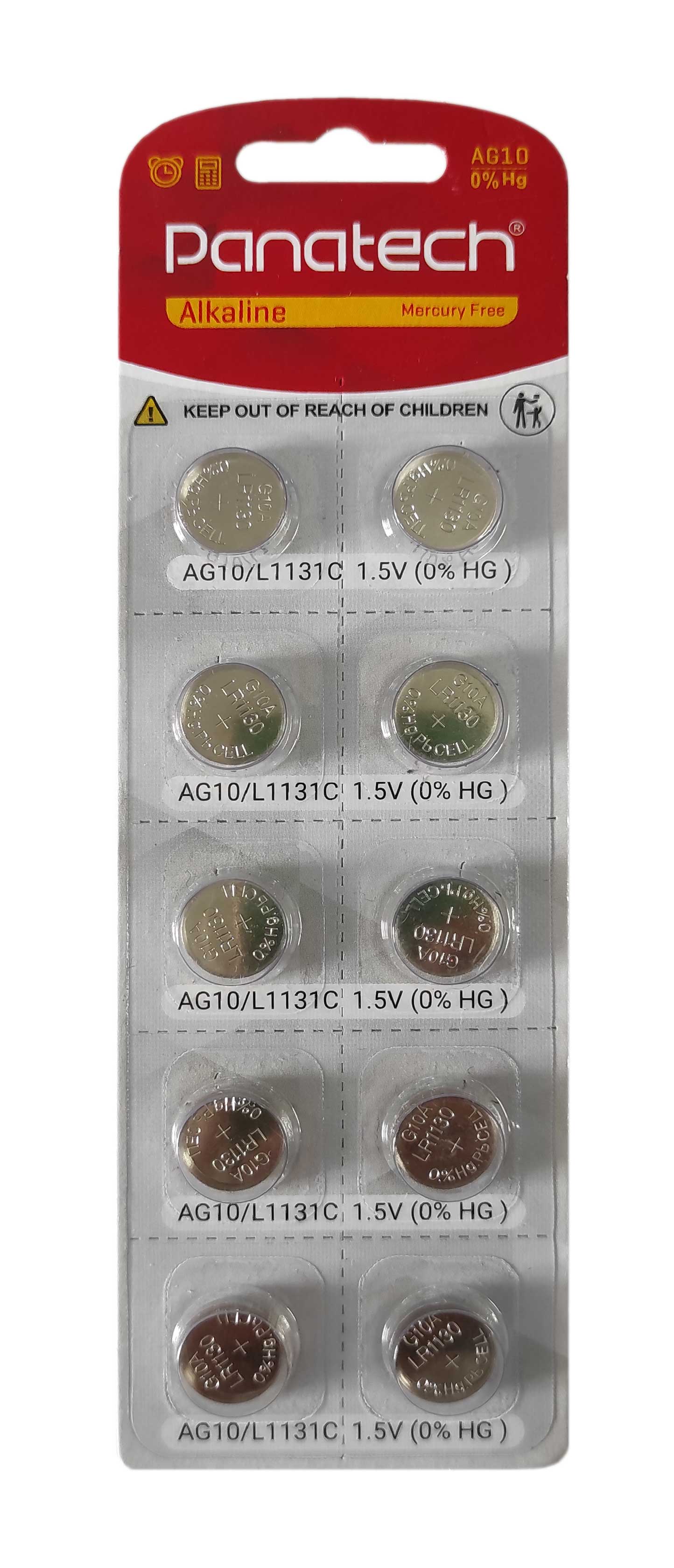 مشخصات،قیمت و خرید باتری سکه ای PANATECH ALKALINE مدل AG10 (پک 10 عددی) | سیپاس