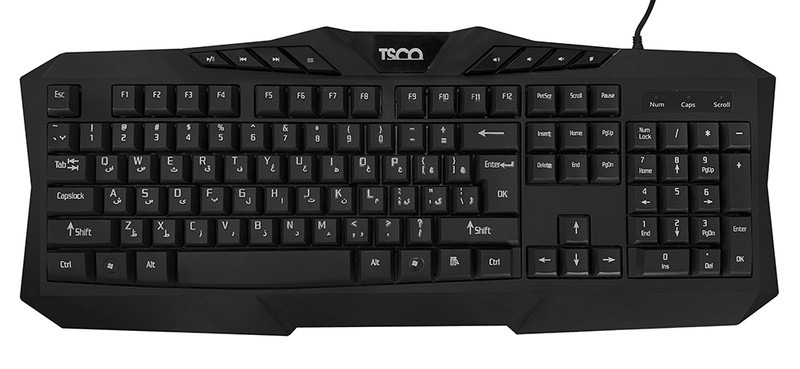 مشخصات، قیمت و خرید کیبورد باسیم TSCO مدل TK 8020N |سیپاس