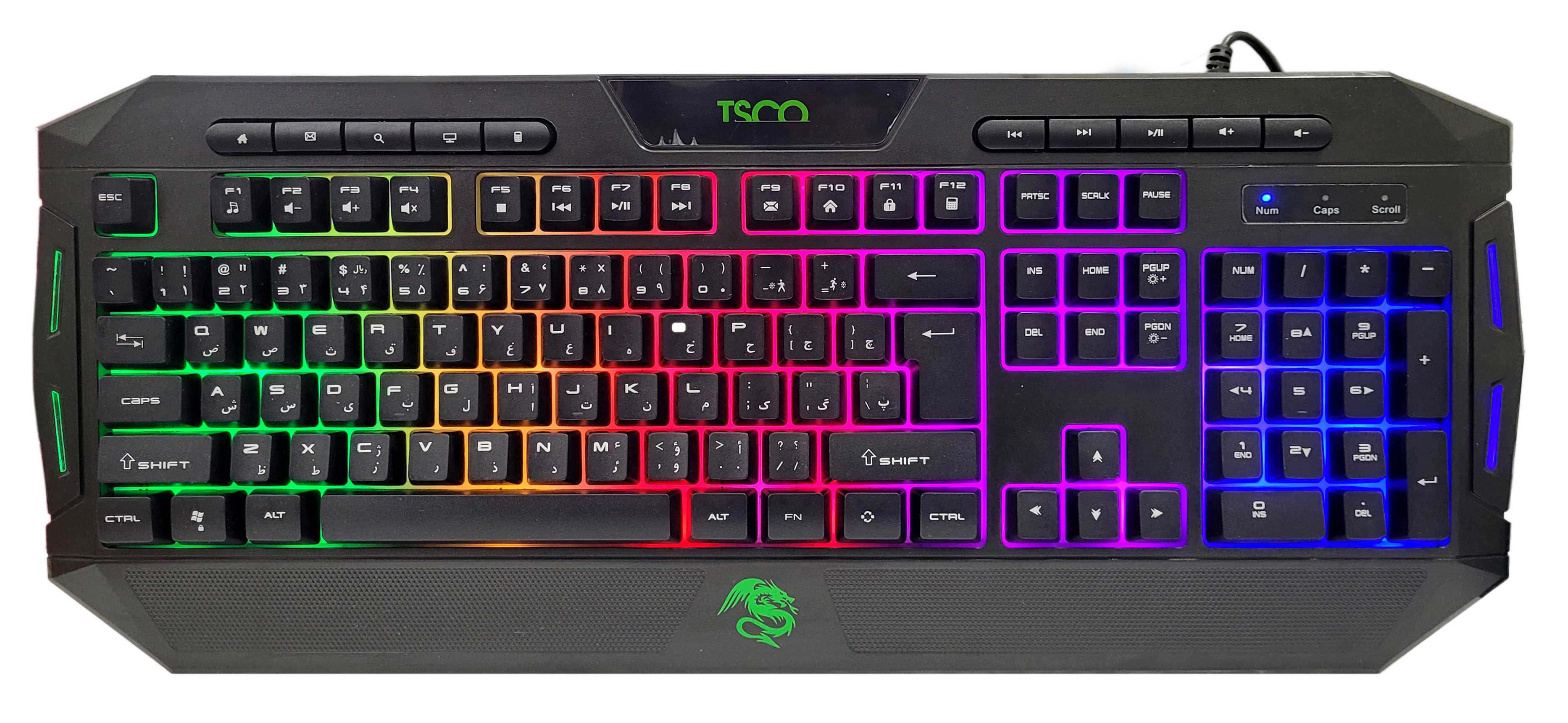 مشخصات، قیمت و خرید کیبورد باسیم TSCO مدل TK 8124 |سیپاس