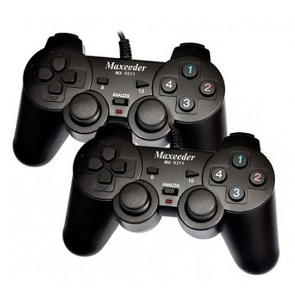 گیم پد دوبل شوکدار Maxeeder-MX-0211