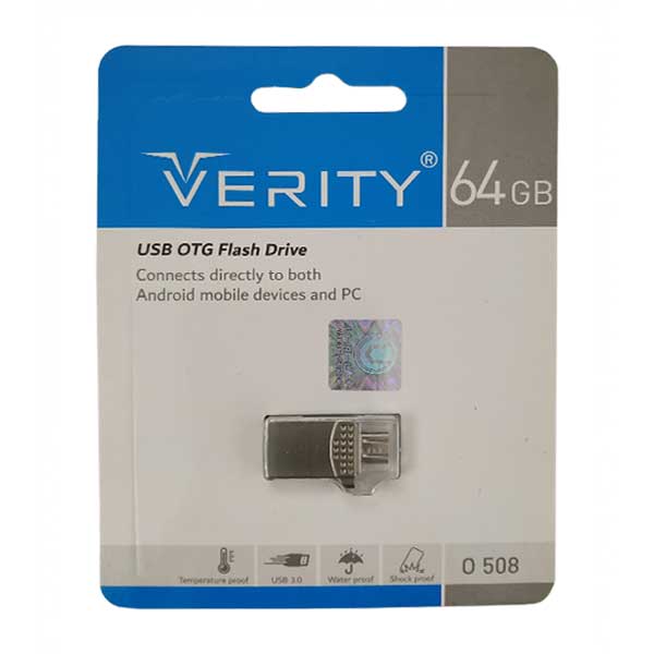مشخصات، قیممت و خرید فلش مموری VERITY مدل O 508 OTG MICRO USB با ظرفيت 64 گيگابايت | سیپاس
