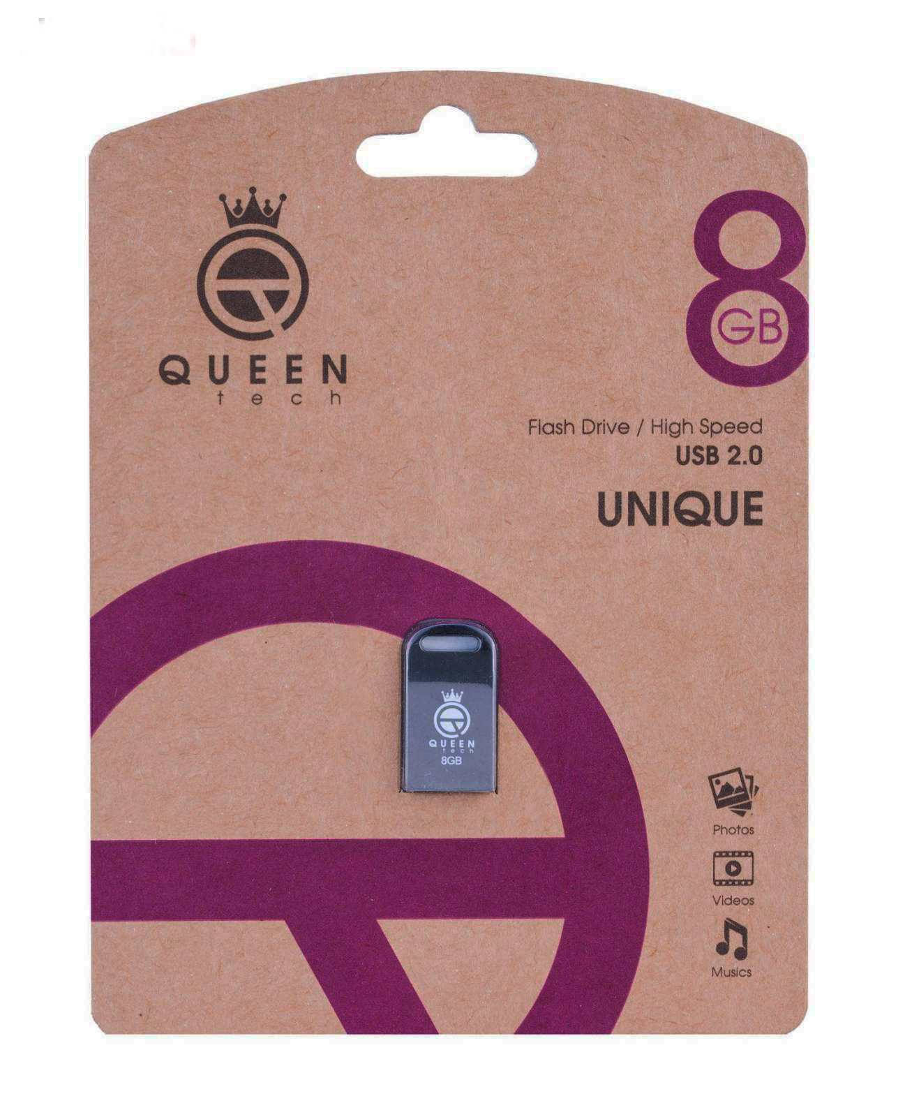 مشخصات,قیمت و خرید فلش QUEEN TECH مدل UNIQUE ظرفیت 8 گیگابایت|سیپاس
