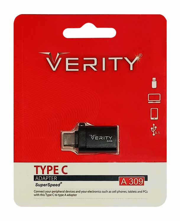 مشخصات,قیمت وخرید تبدیل USB به VERITY TYPE-C مدل A 309 |سیپاس